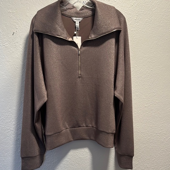 SPANX | Tops | Spanx Air Essentials Smoke Silver Quarterzip Top | Poshmark
